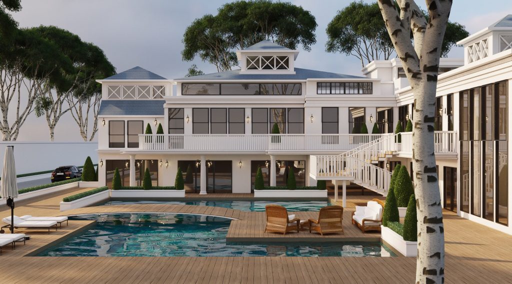 3D villa rendering help to highlight the architecture of mansion